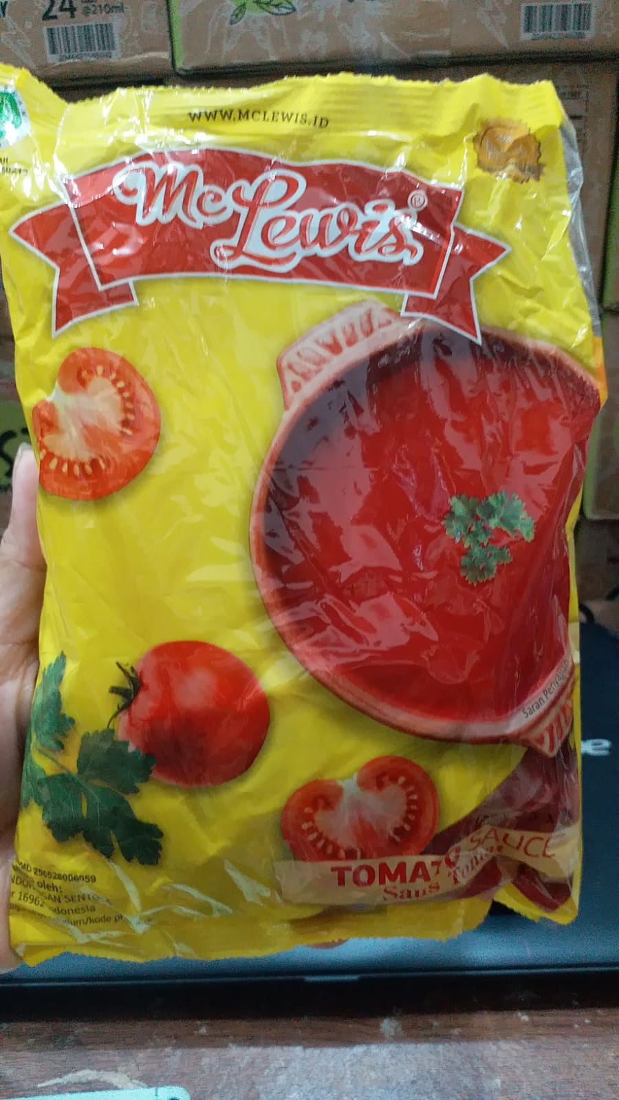 Saos sambal dan tomat mc lewis sachetan (1 pak isi 25 pcs) saus murah ...