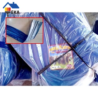 AK Terpal Plastik Biru A3 2x4 Terpal Jadi - Terpal Tenda - Terpal Kolam ...