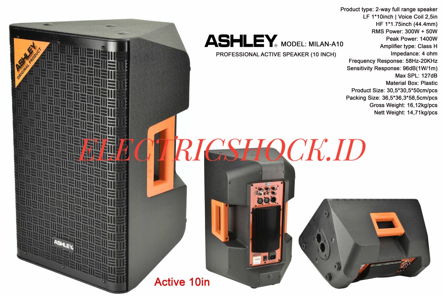 SPEAKER AKTIF ASHLEY MILAN A10 / ASHLEY MILAN A 10 ORIGINAL 10 INCH ...