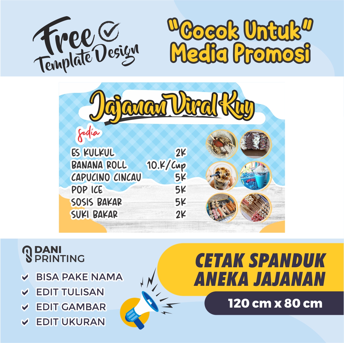 Banner Spanduk ANEKA JAJANAN VIRAL 120 X 80 cm BISA DI EDIT | Lazada ...