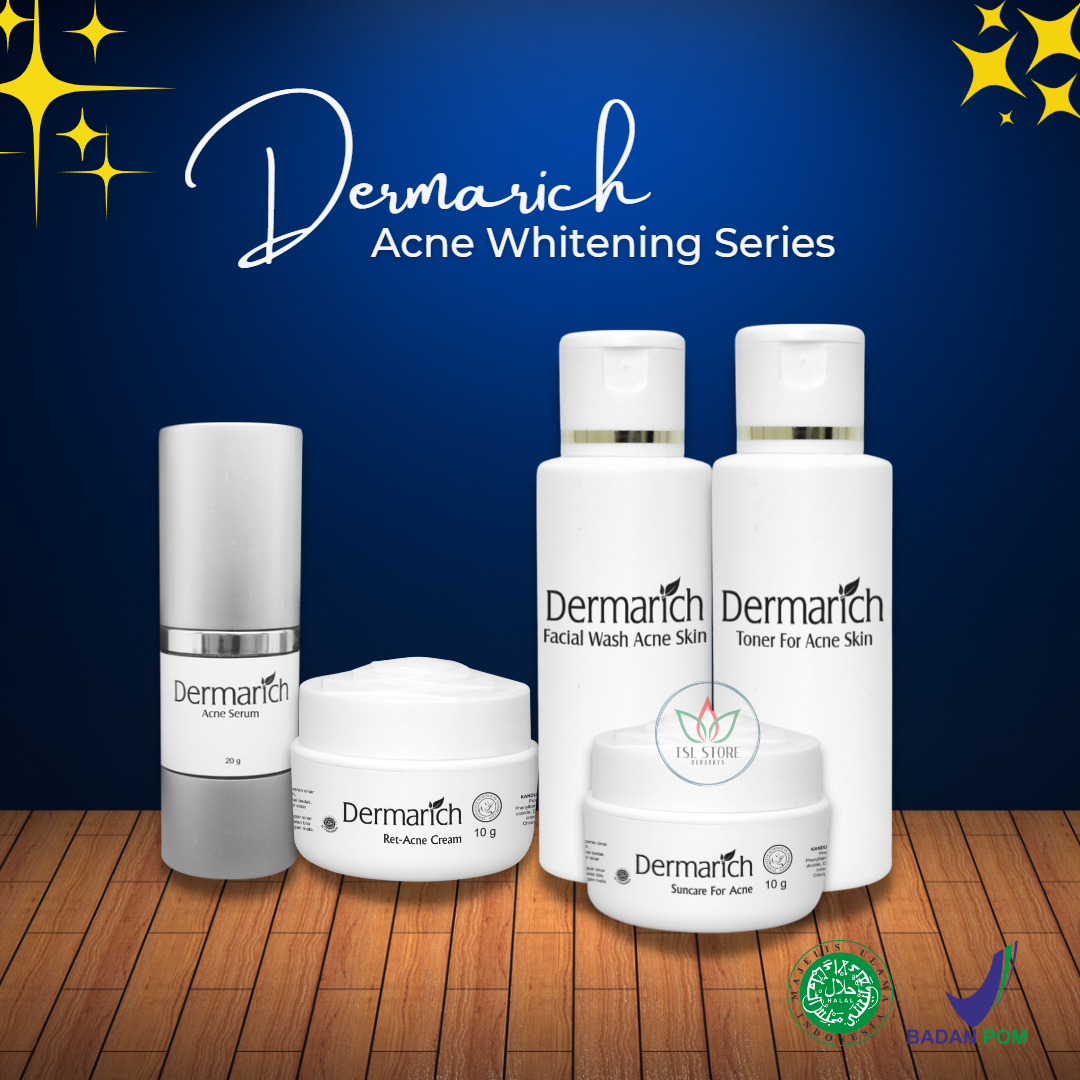 Paket Dermarich Skincare Lengkap Acne Series isi 5 - Untuk Perawatan ...