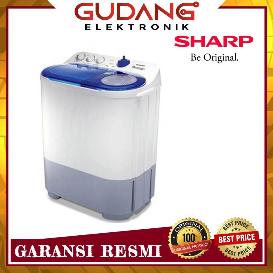 MESIN CUCI 2 TABUNG SHARP ES-T77DA 7KG LOW WATT EST 77 DA DOLPHIN ...