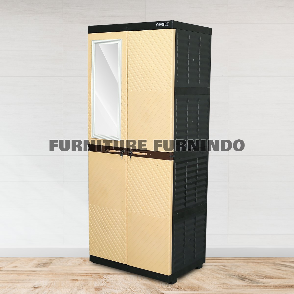 LEMARI PLASTIK TABITHA CORTEZ 4 SUSUN KUNCI KACA | Lazada Indonesia