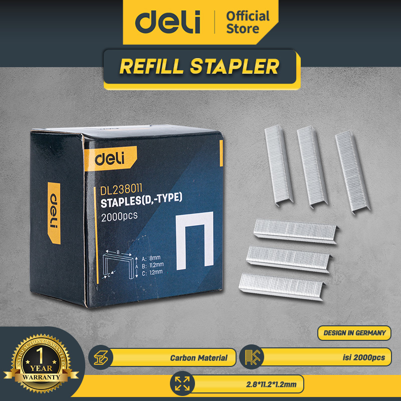 Deli Staple Gun Refill / Isi Ulang Staples Tembak 3 Model EDL23801X ...