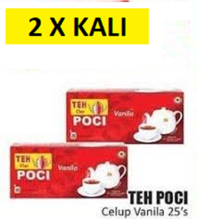 TEH CAP POCI VANILA ISI 25 KANTONG teh dengan aroma vanilla yang rasa ...