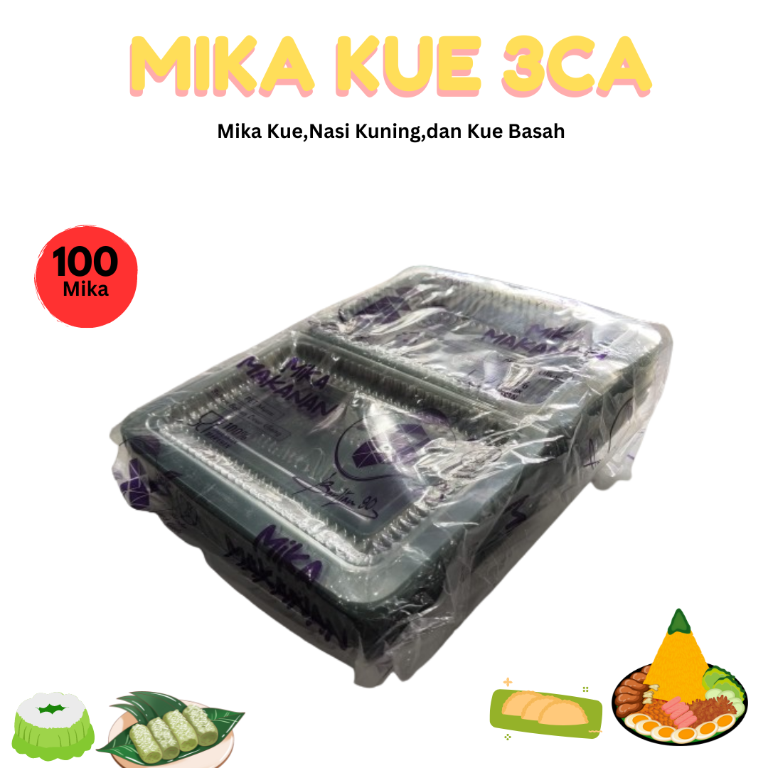 (ISI 100) MIKA PLASTIK UKURAN 3CA / MIKA KEMASAN MAKANAN BENING ...