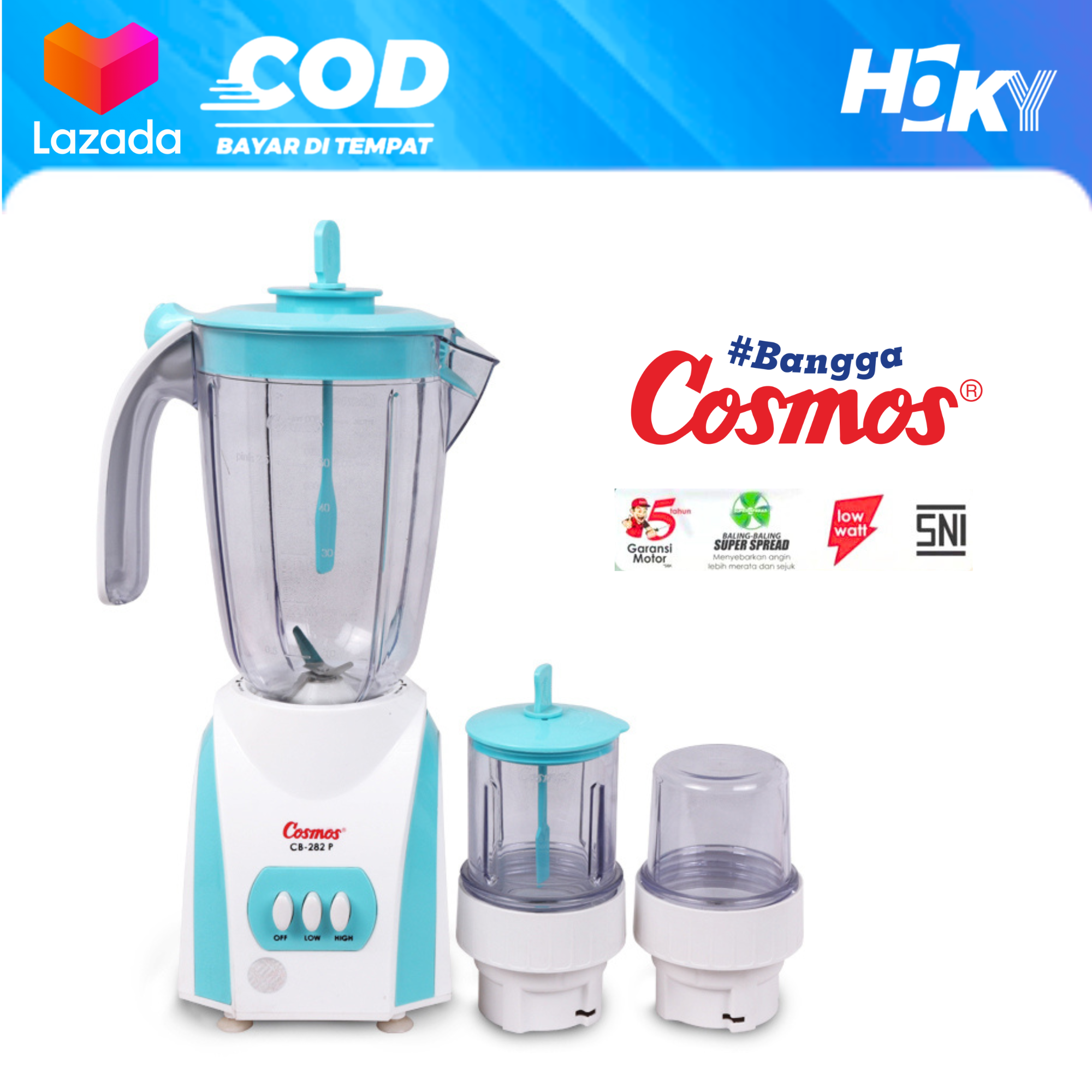 Blender Cosmos 2in1 Plastik CB-282P Kapasitas 2 Liter 380 Watt | Lazada ...