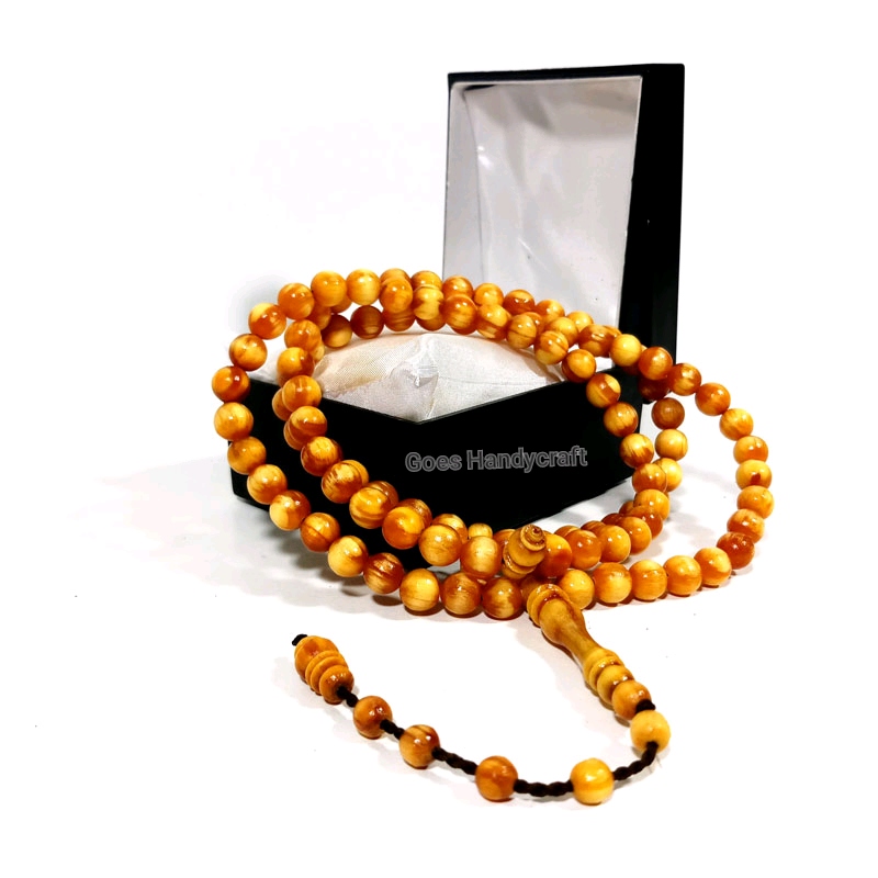 Tasbih Kayu Pinus Getah Pinus Asli Original Kayu Damar Tembus Cahaya ...