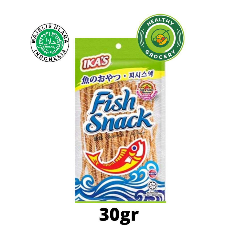 Ika's Fish Snack Hot and Spicy Flavour (Hijau) 30gr / IKAS Kerupuk Ikan ...