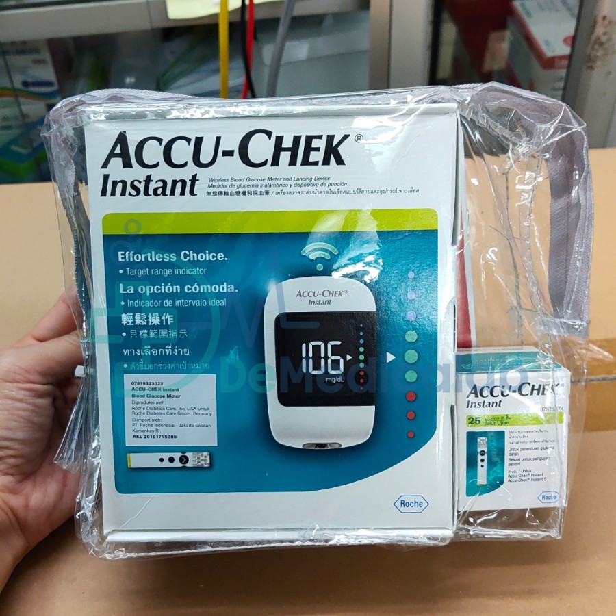 Accu Chek Instant + 25 Test Strip Alat Accu check accucheck Instant ...