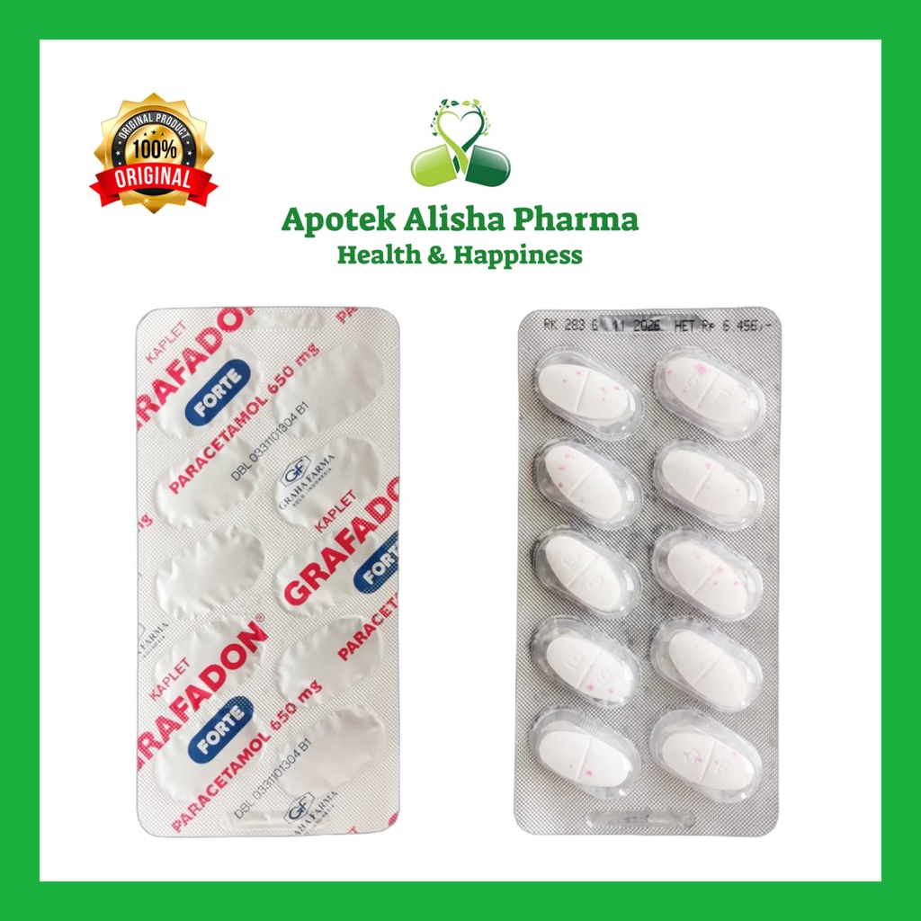 Grafadon Forte Graha - Gravadon 650mg Tablet Obat Penurun Panas Demam ...