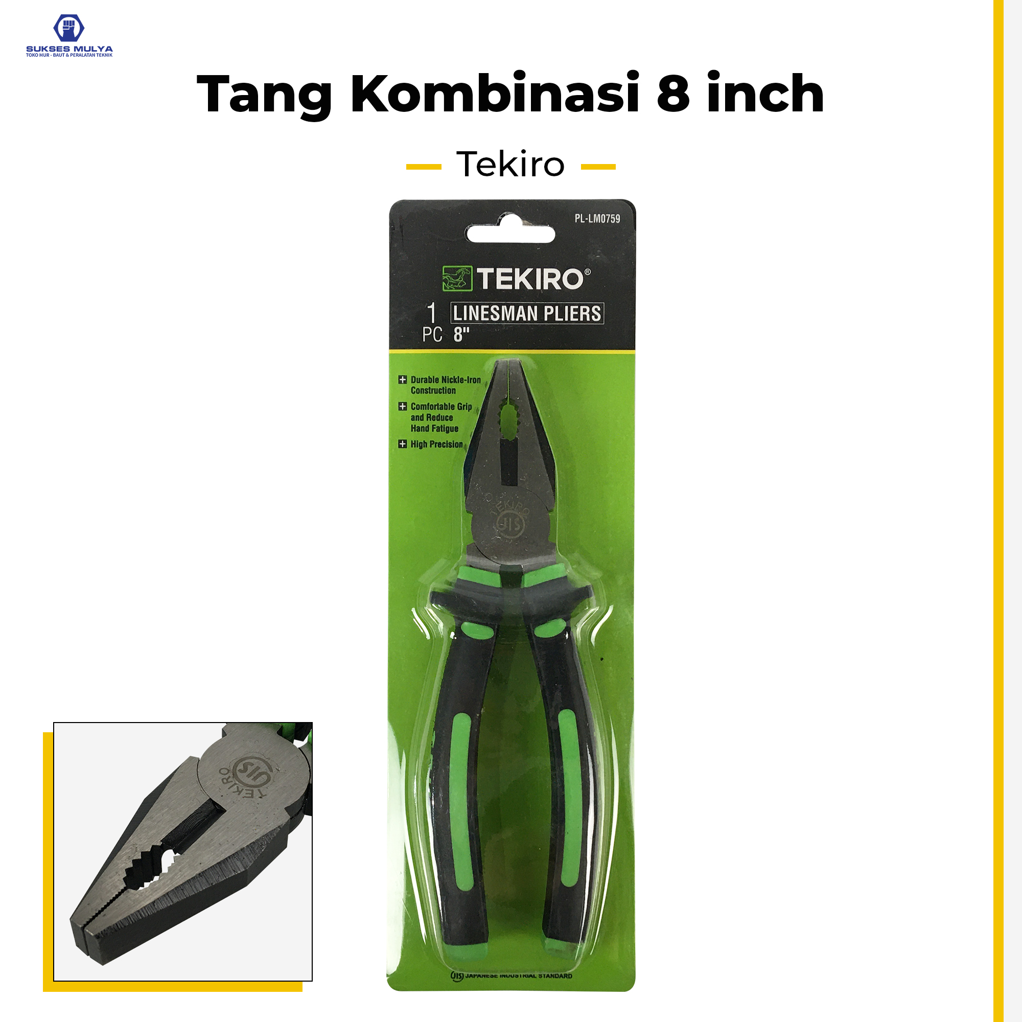 Tang Kombinasi Tekiro 8" / Combination Plier Tekiro 8" | Lazada Indonesia