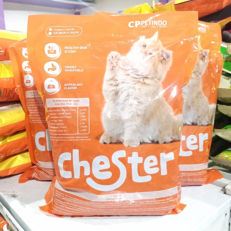 MAKANAN KUCING CHESTER 1 KG CAT DRY FOOD PAKAN | Lazada Indonesia