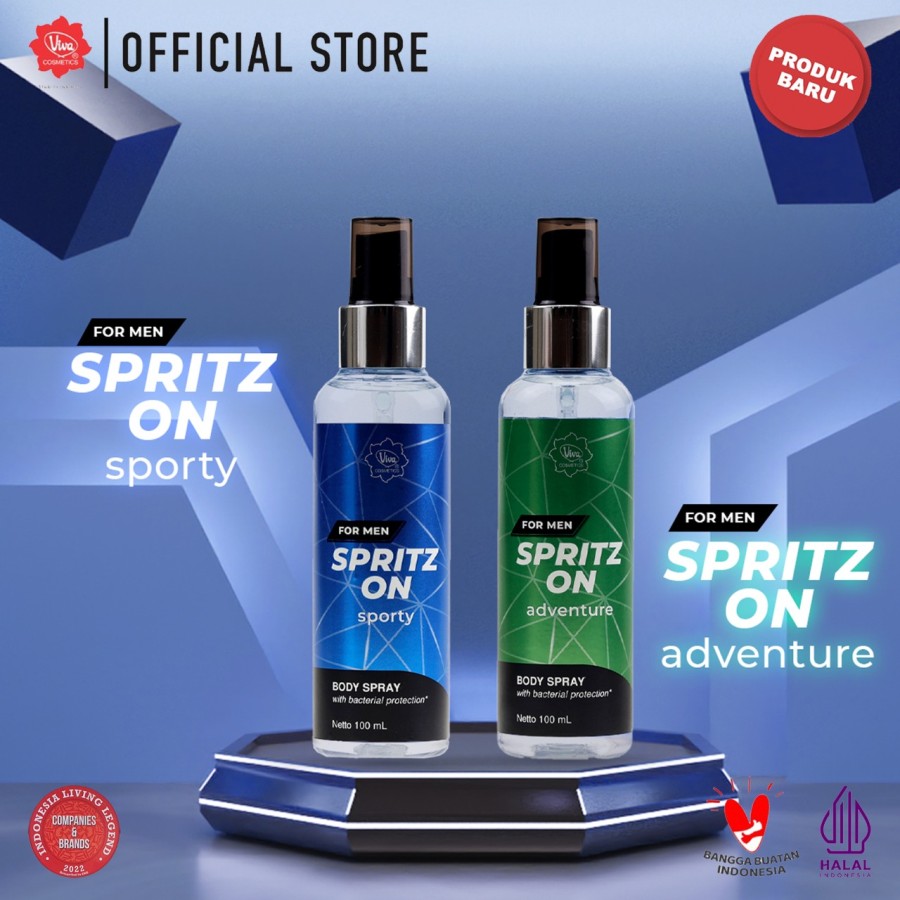 Viva Body Mist Spritz On For Men with Antibacterial Active | Lazada ...