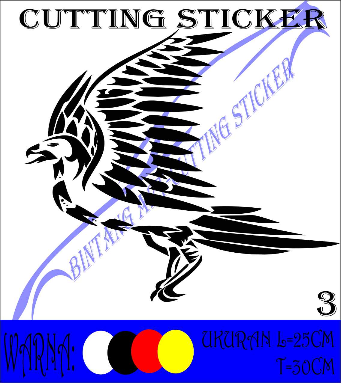 Cutting Sticker Elang Terbang stiker kaca mobil Stiker gambar elang ...