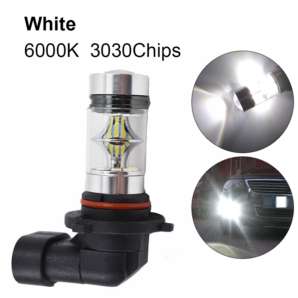 【Buyit】9005 HB3 100W 6000K Super White Fog Light 2323 LED ขับรถ DRL ไฟ ...