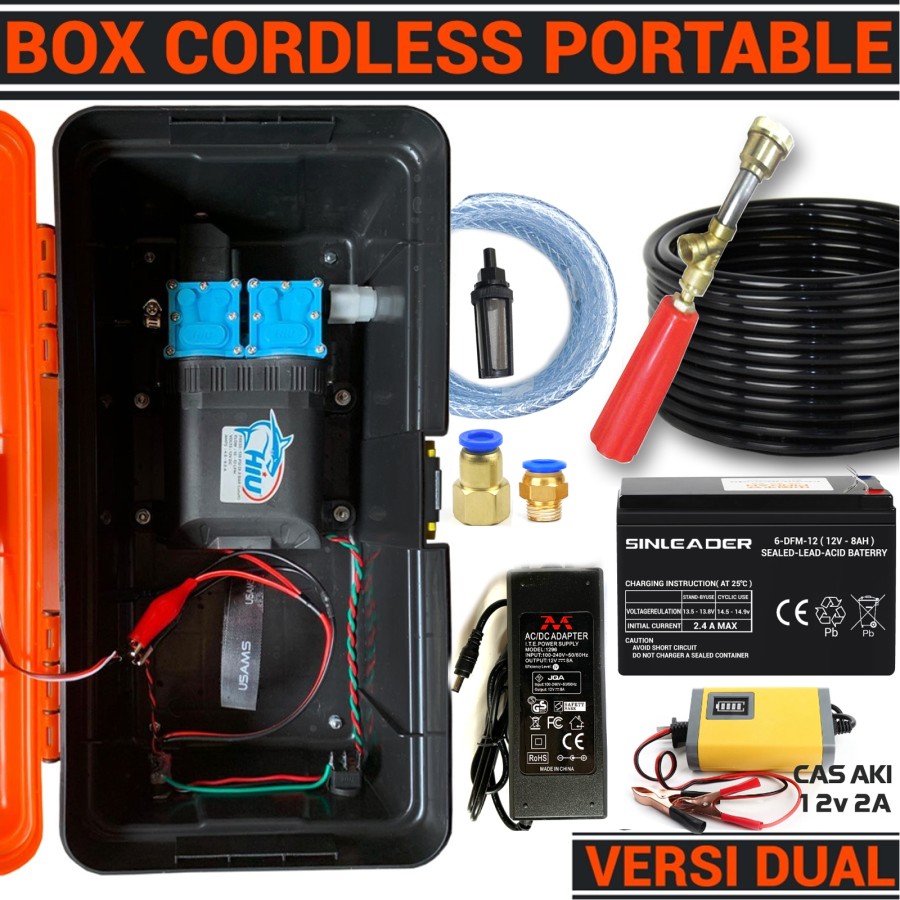 Pompa Steam Mobil Alat Pompa Box Portable Cordless Versi Dualpump ...