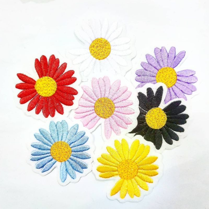 Patch Bordir Bunga Daisy, Peaceminus One Warna | Lazada Indonesia
