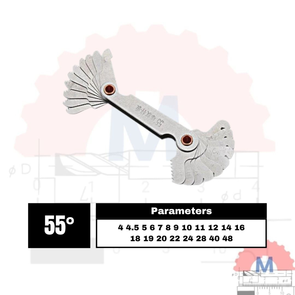 Mal Ulir screw thread pitch gauge mal drat pengukur drat ulir | Lazada ...