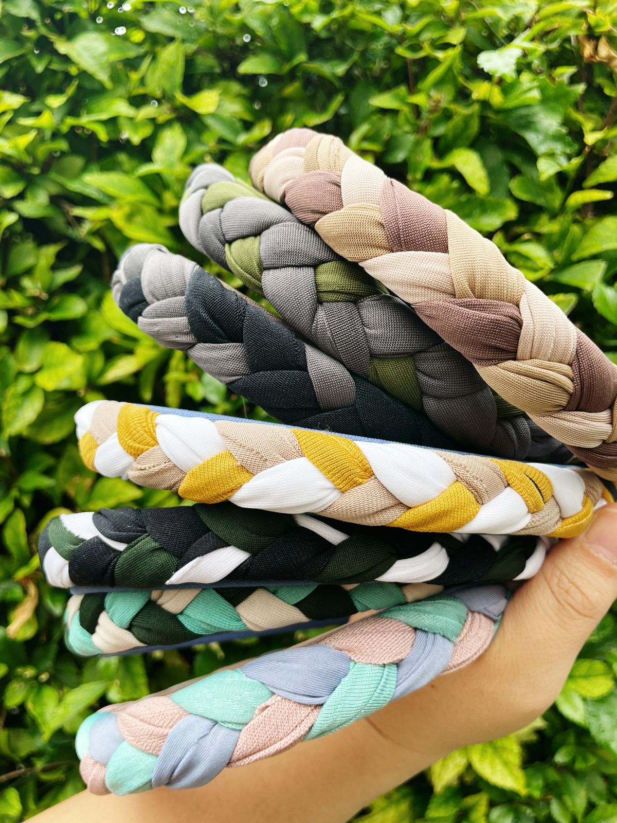 Bando Lebar Kepang Polos Wanita Gaya Korea / Bandana Kepang kecil ...