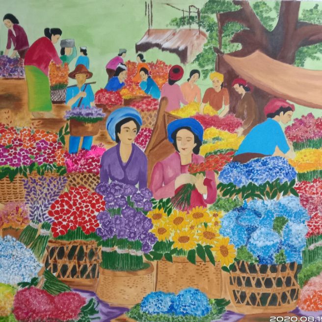 Lukisan Pasar Bunga | Lazada Indonesia