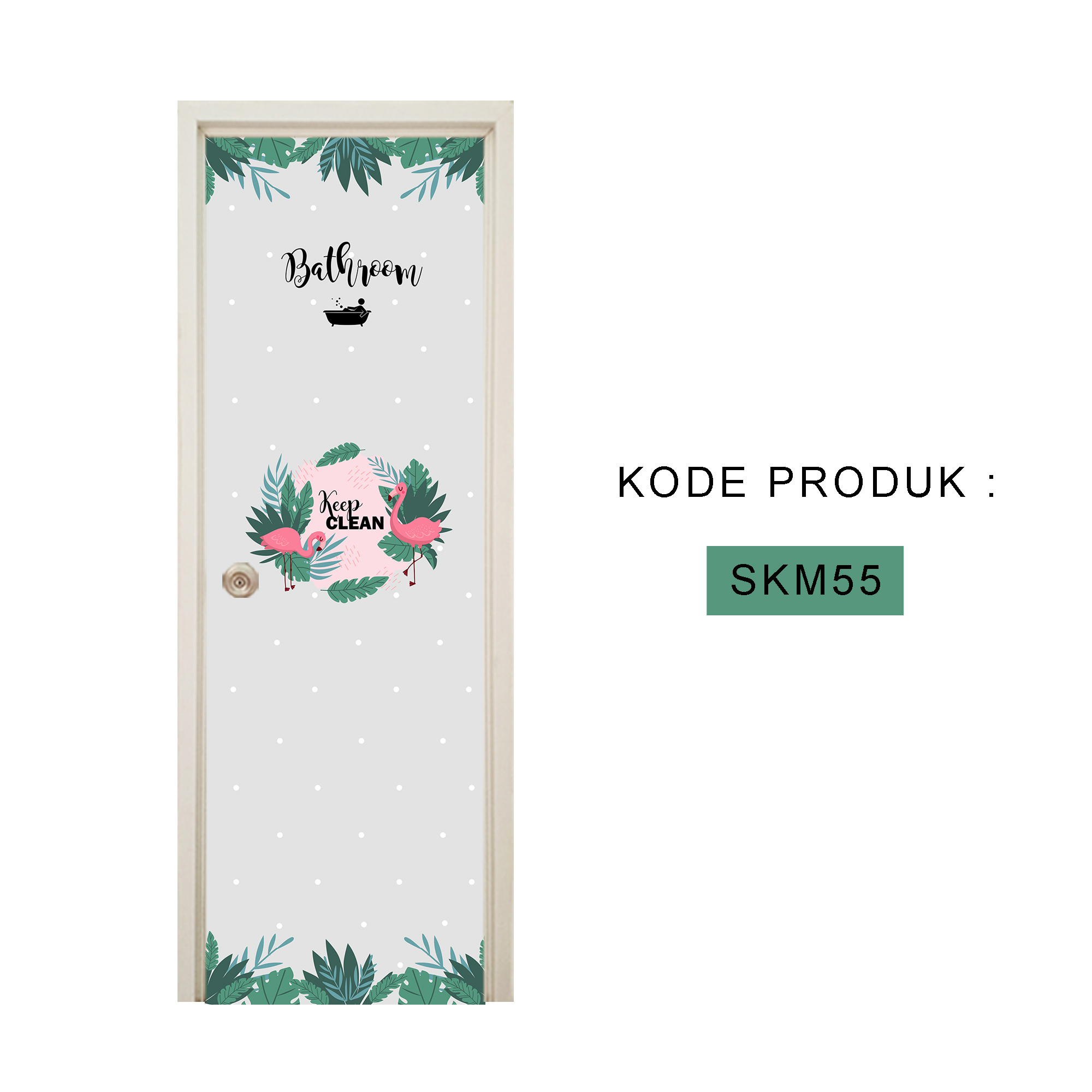 Wallpaper Sticker pintu kamar mandi toilet | Lazada Indonesia