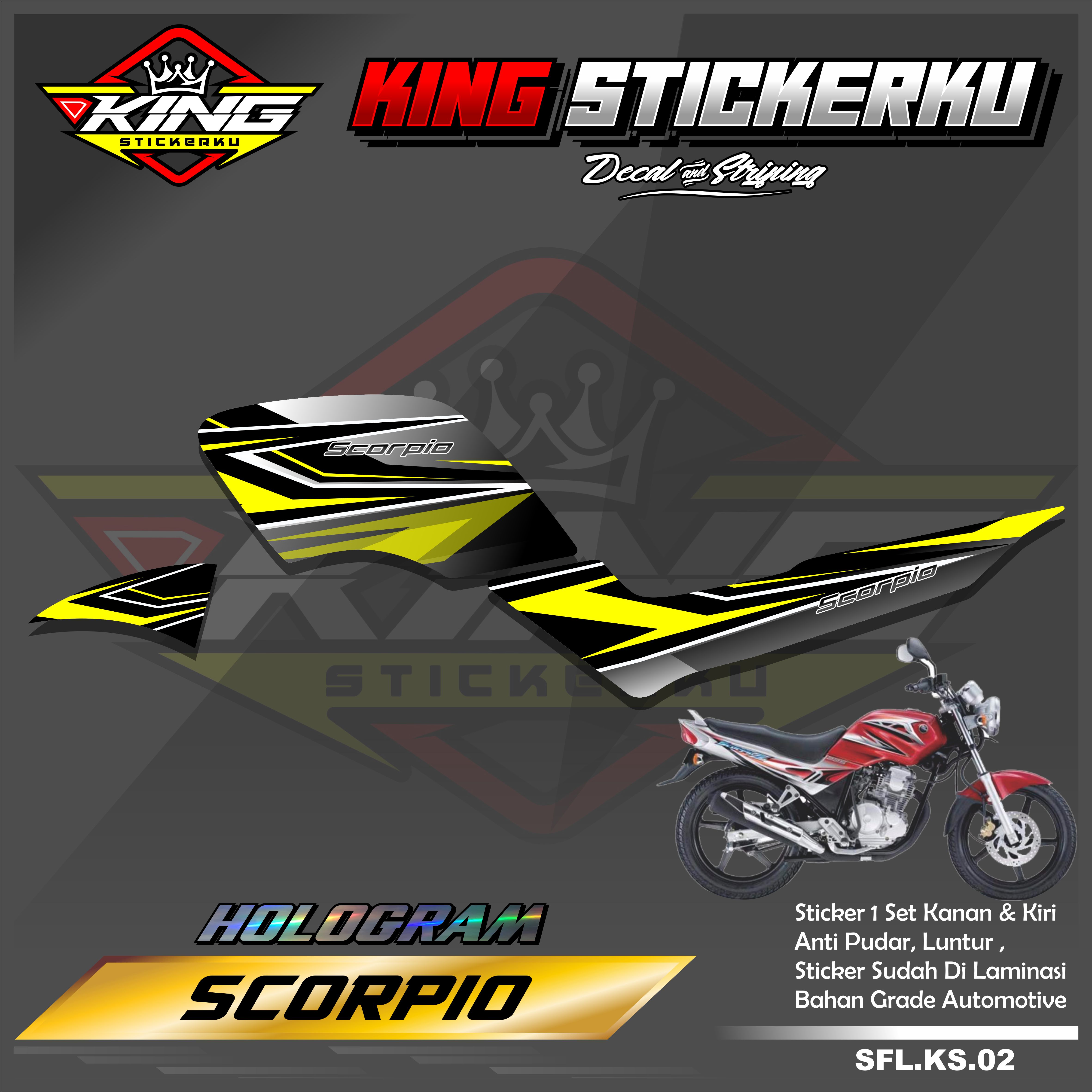Sticker Striping Lis Variasi Scorpio - Stiker Striping Aksesoris Motor ...