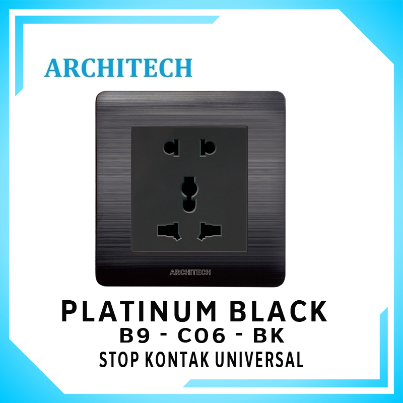 ARCHITECH SAKLAR PLATINUM BLACK B9 ARCHITECH / STOP KONTAK / SAKELAR ...