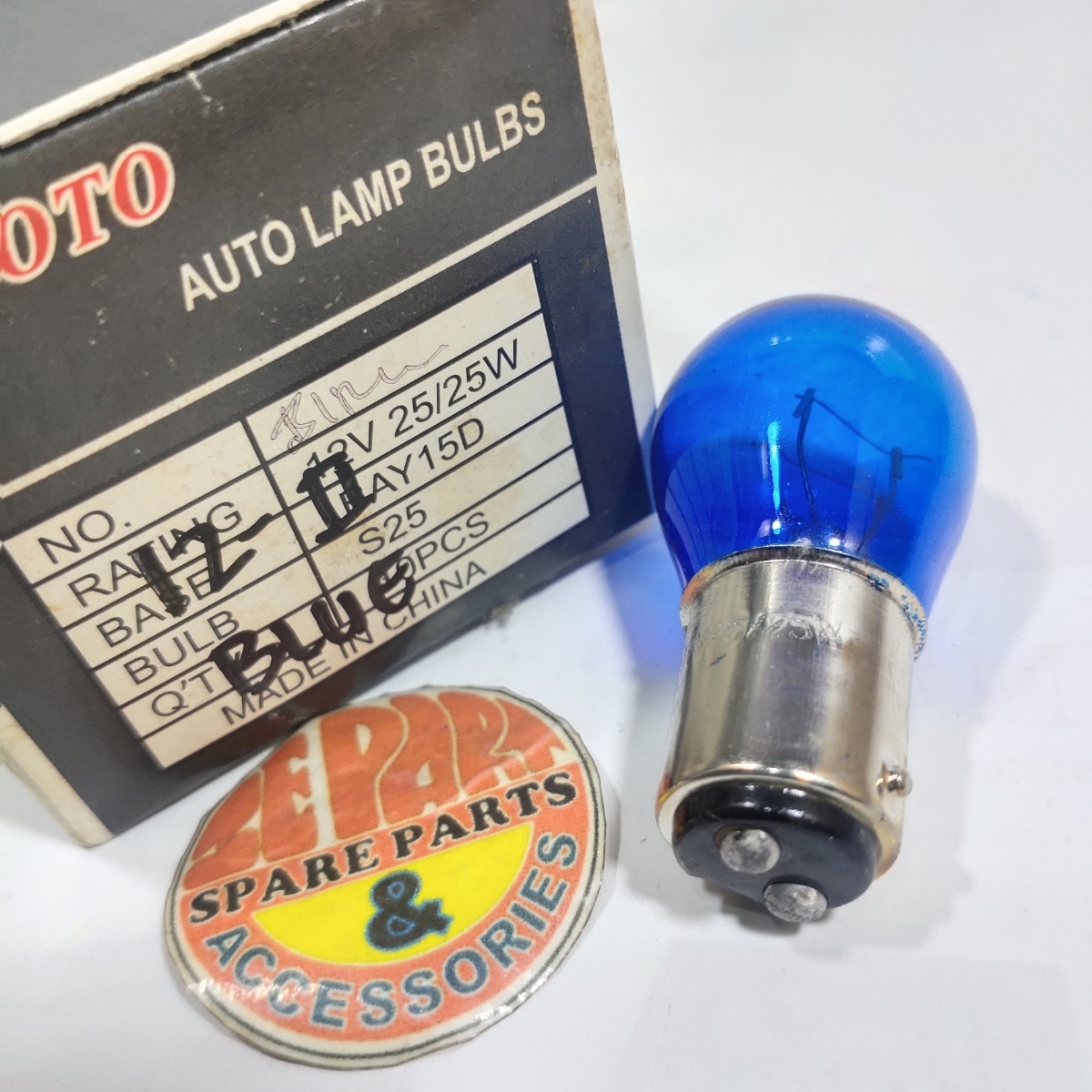 Bohlam Stop 12 Volt K2 BIRU BESAR Lampu 12V kaki 2 | Lazada Indonesia