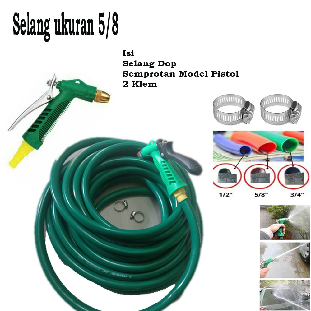 Ojio Paket Semprotan Cuci Motor Mobil Siram Tanaman Selang Air - Selang ...