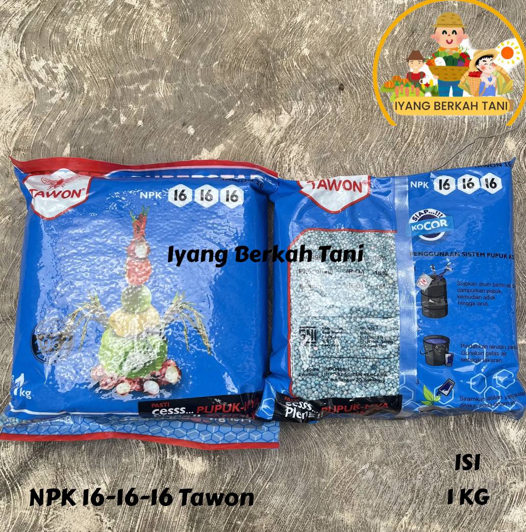 Pupuk NPK CAP TAWON 161616 kemasan 1kg - npk 161616 | Lazada Indonesia