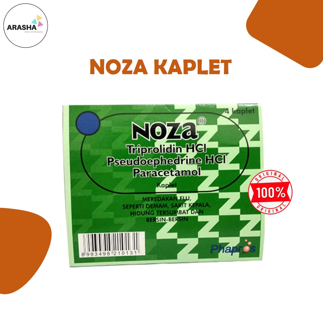 NOZA KAPLET Obat Flu/Demam/Sakit Kepala/Hidung Tersumbat/Bersin Bersin ...