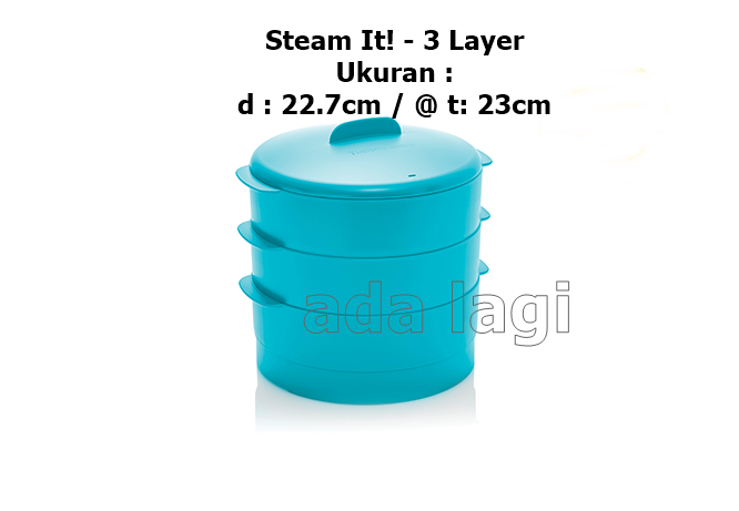 TUPPERWARE STEAM IT 4 SUSUN ALAT PENGUKUS LENGKAP SESUAI GAMBAR ...