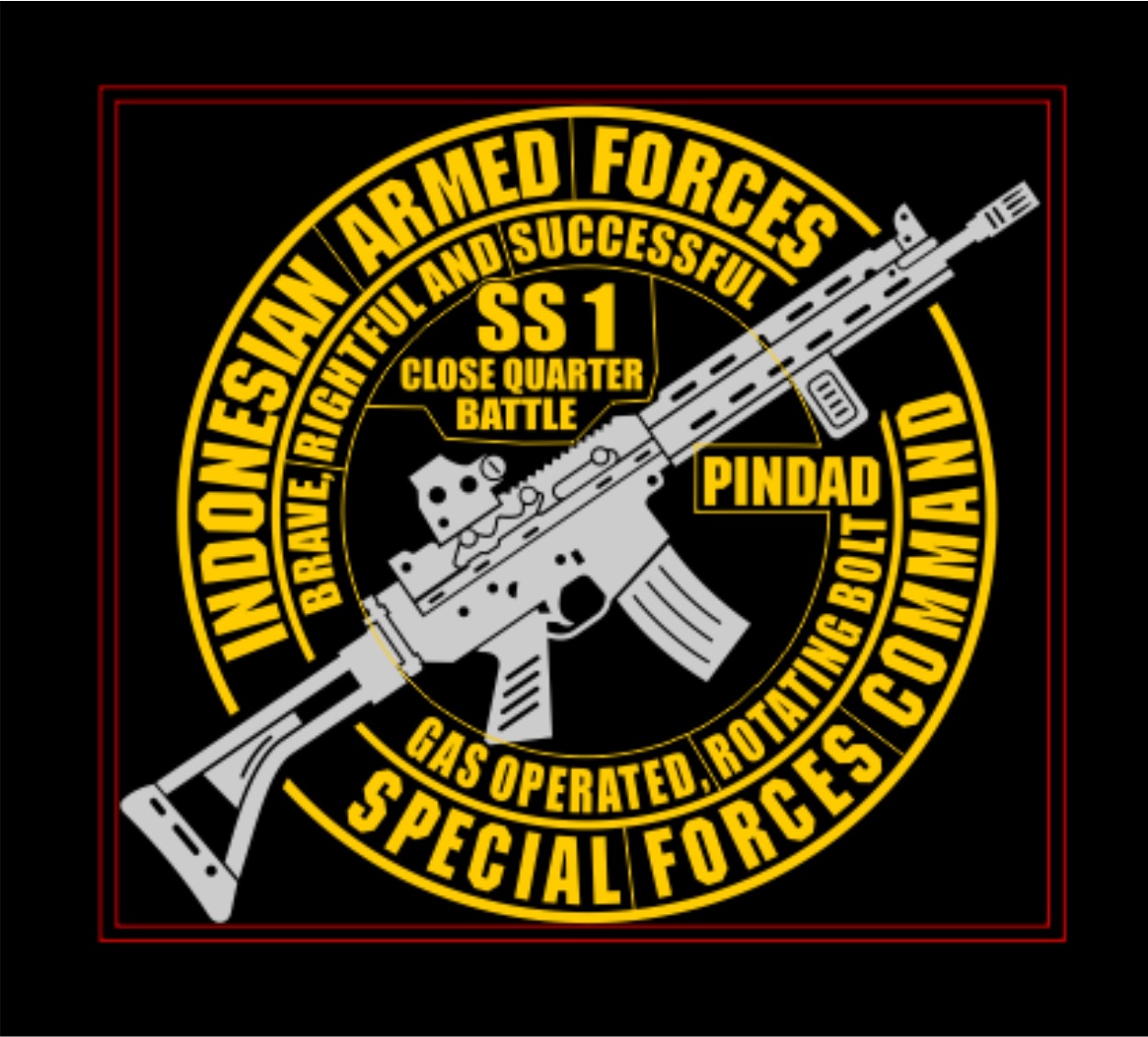stiker mobil PINDAD SS 1 ARMY | Lazada Indonesia
