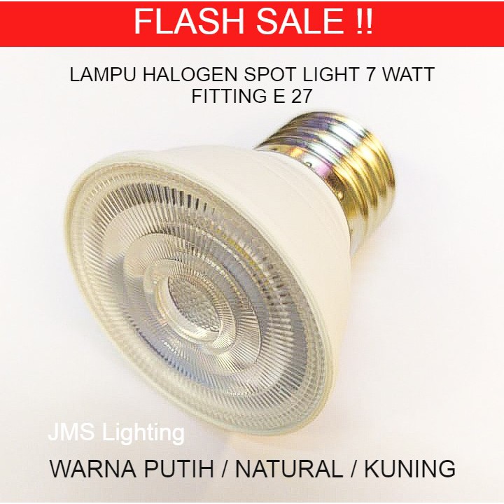 LAMPU HALOGEN SPOTLIGHT LED 7WATT FITTING E27 7 WATT COB SOROT 7W LAMPU ...