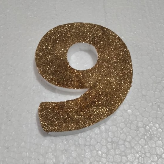 (Warna GOLD) STYROFOAM ANGKA DARI GABUS GLITER | Lazada Indonesia