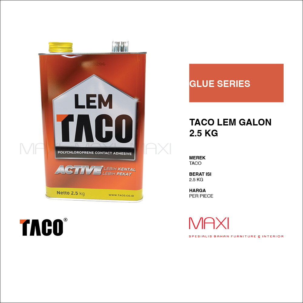 TACO Lem Kuning Galon 2.5kg HPL PVC Sheet Vinyl Lantai - Orange ...