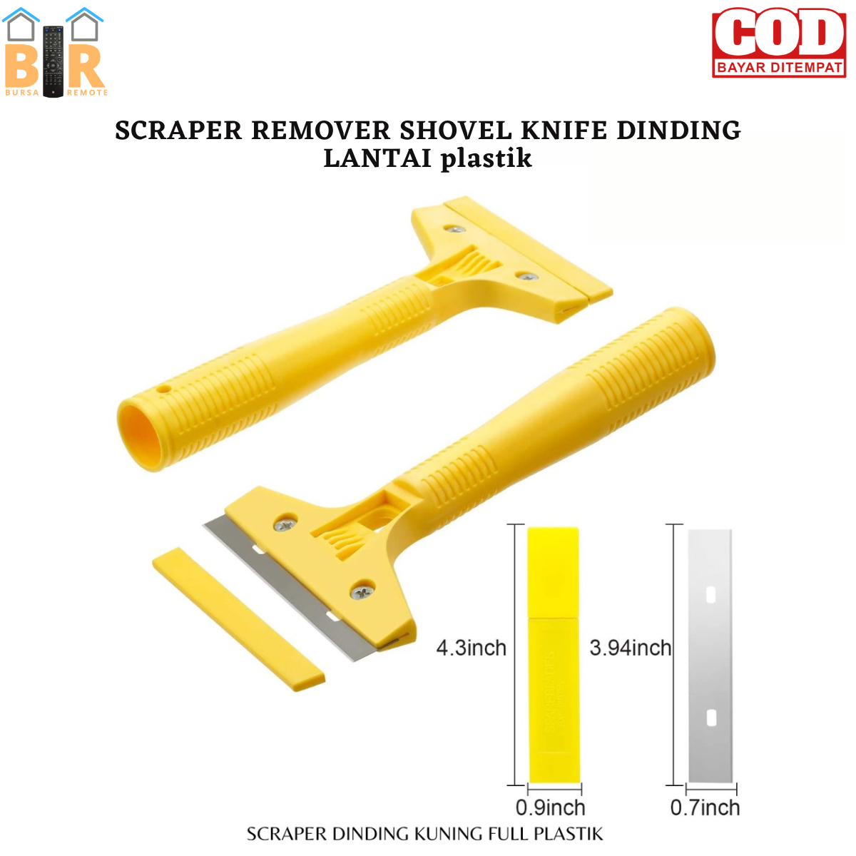 SCRAPER Spatula Kaca cleaning blade REMOVER SHOVEL KNIFE DINDING LANTAI ...