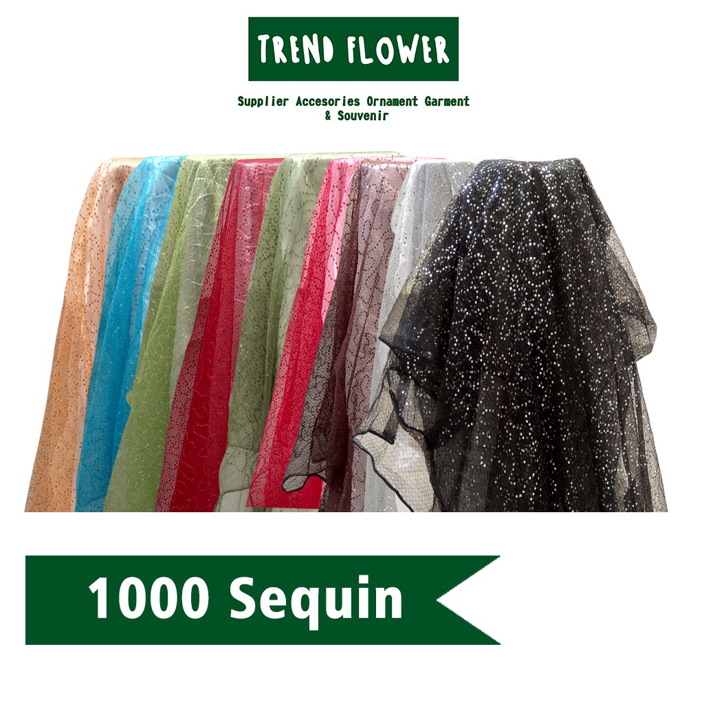 kain payet Kain 1000 Sequin hiasan hijab stgh meter baju artis dangdut ...