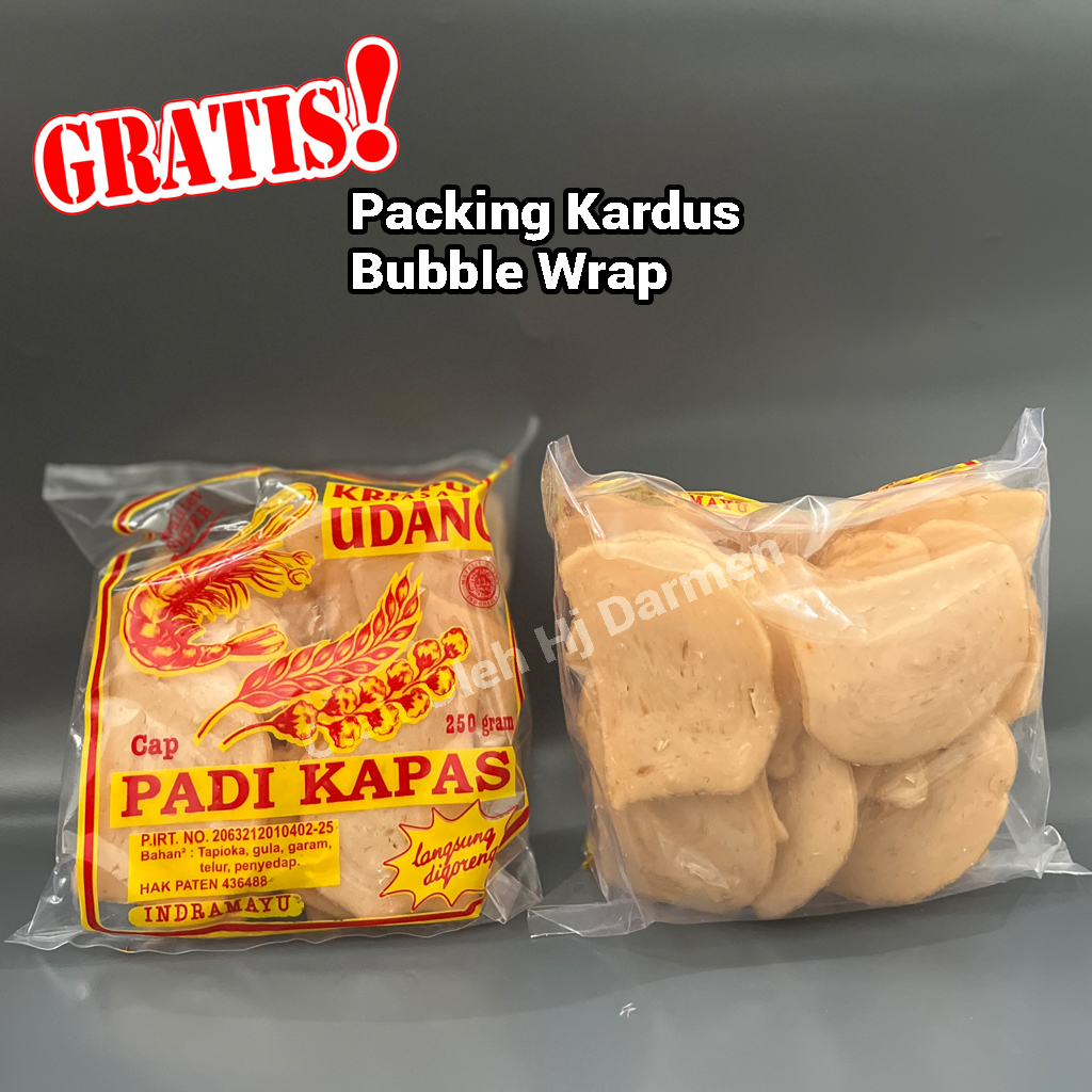 Kerupuk Udang Cap Padi Kapas Ukuran Besar 250 gr Khas Indramayu ...