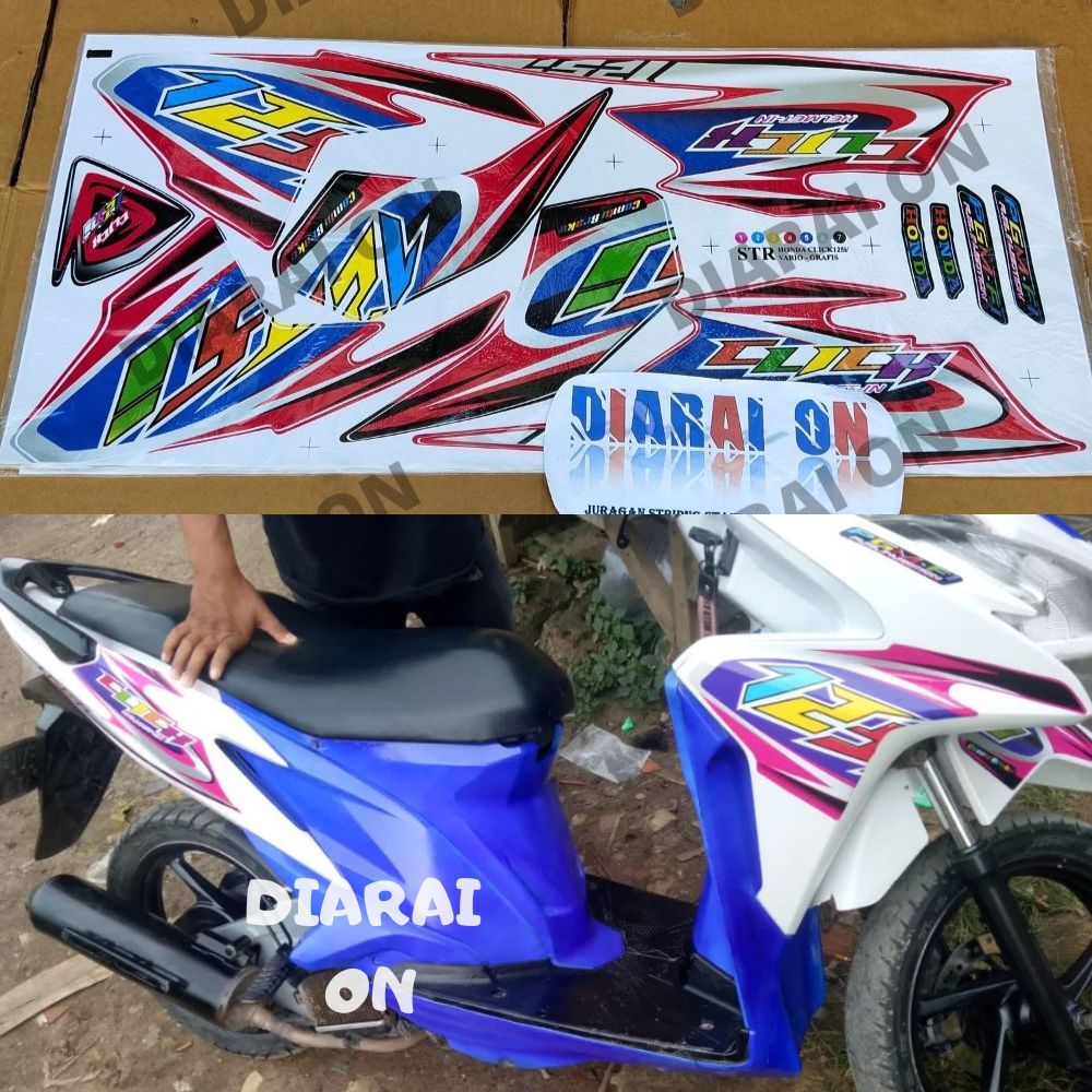 striping Sticker Variasi motor Vario Techno 125 stiker motor Vario125 ...