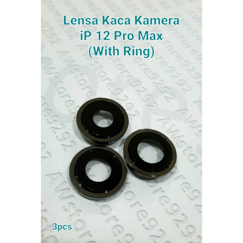 Camera Lens Lensa Kamera Kaca Kamera Belakang IP 12 PRO MAX WITH RING ...