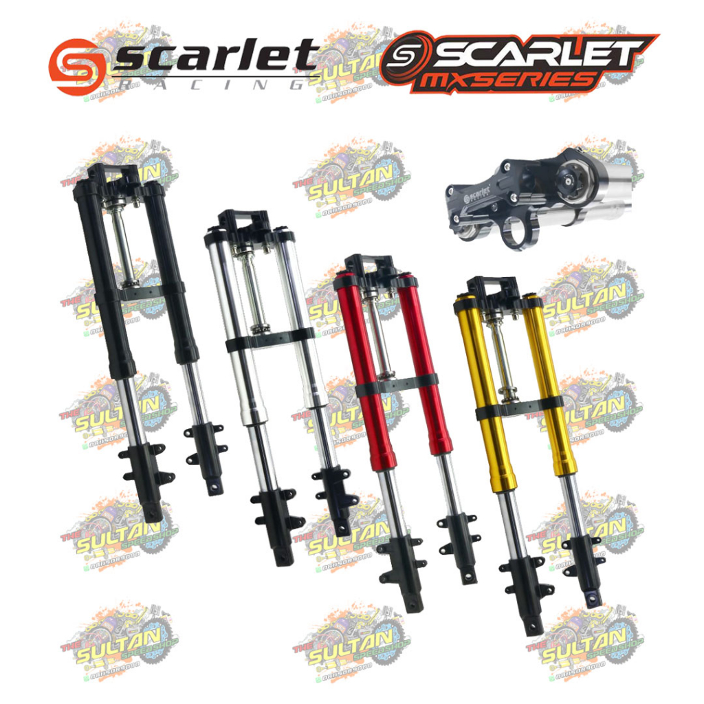 SHOCK DEPAN UPSIDE DOWN + SEGITIGA CNC VIXION BYSON SCARLET RACING | Lazada Indonesia