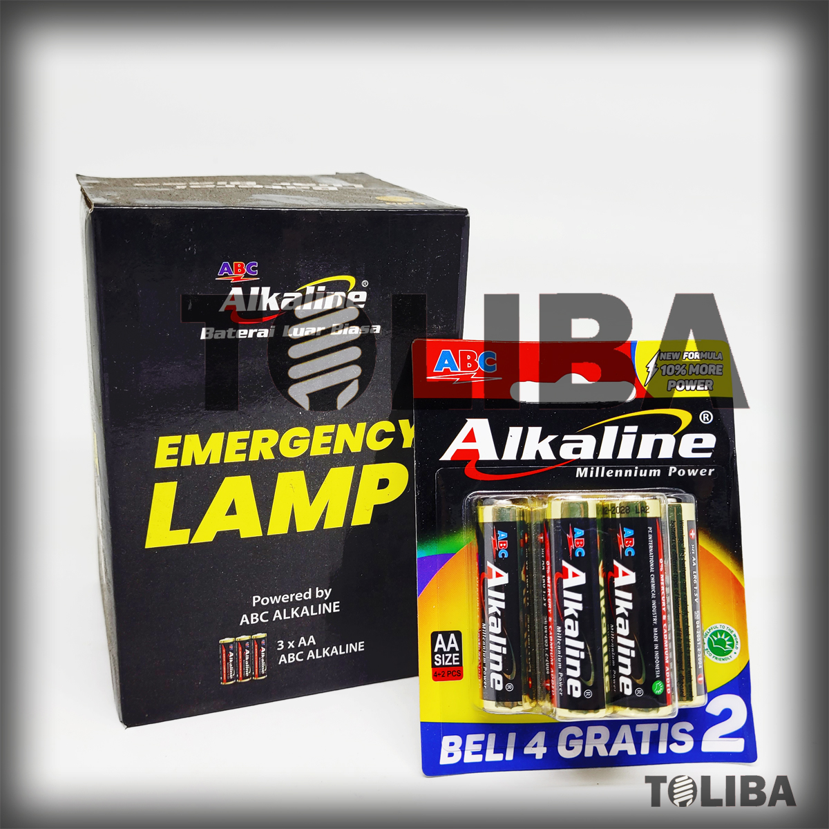 senter lentera led abc alkaline / lampu lentera baterai / lampu darurat ...