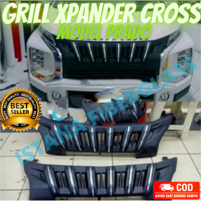 grill apollo xpander cross hitam doff list crome | Lazada Indonesia