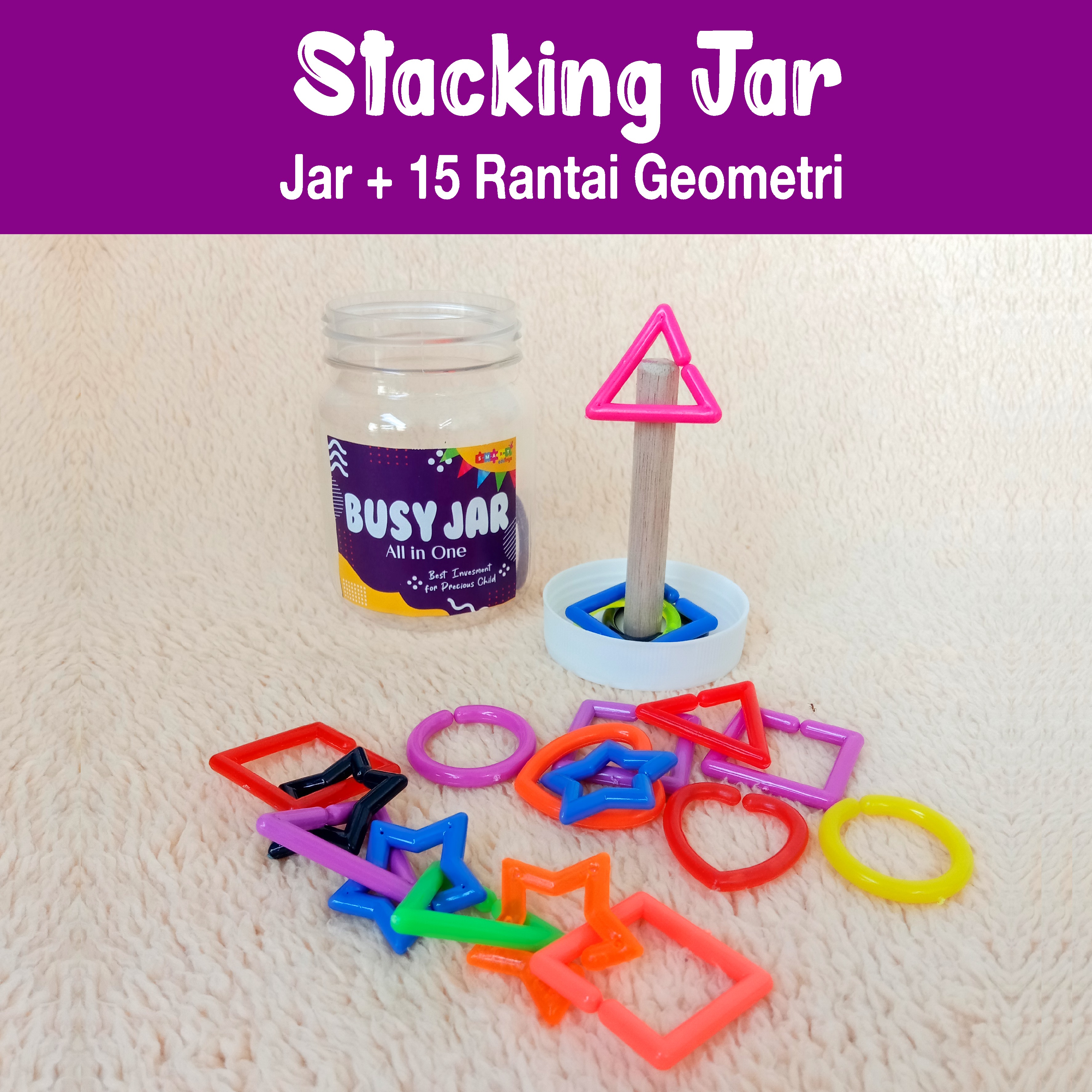 Mainan Montessori Edukasi Anak Bayi Sensory Play Busy Jar Mulai 9 Bulan ...
