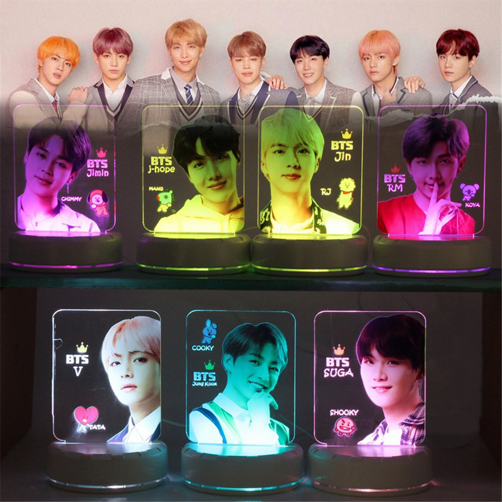 HOT!!!BTSอุปกรณ์ต่อพ่วงของขวัญBTS LEDที่มีสีสันอะคริลิไฟกลางคืน - Daily Wholesale - ThaiPick