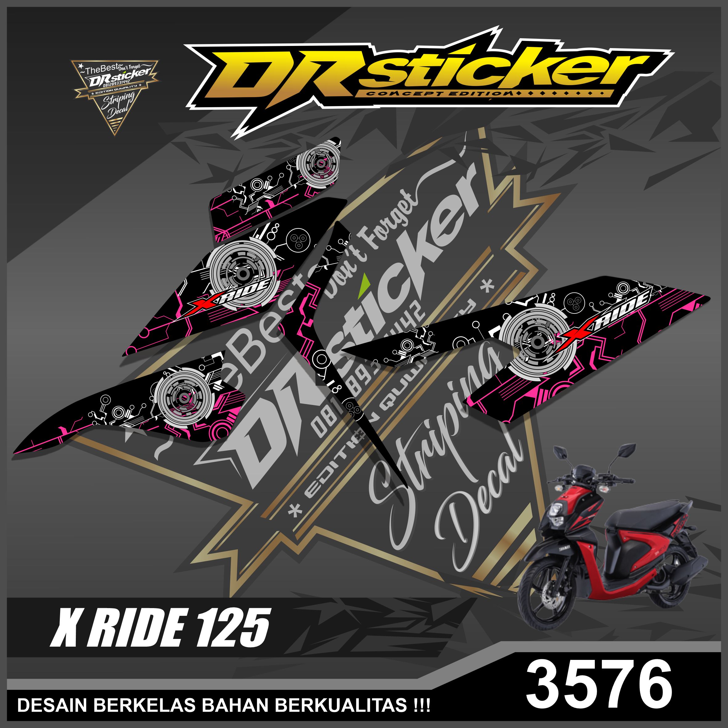 3576 STRIPING Variasi List Motor X RIDE 125- STICKER MOTOR X RIDE 125 ...