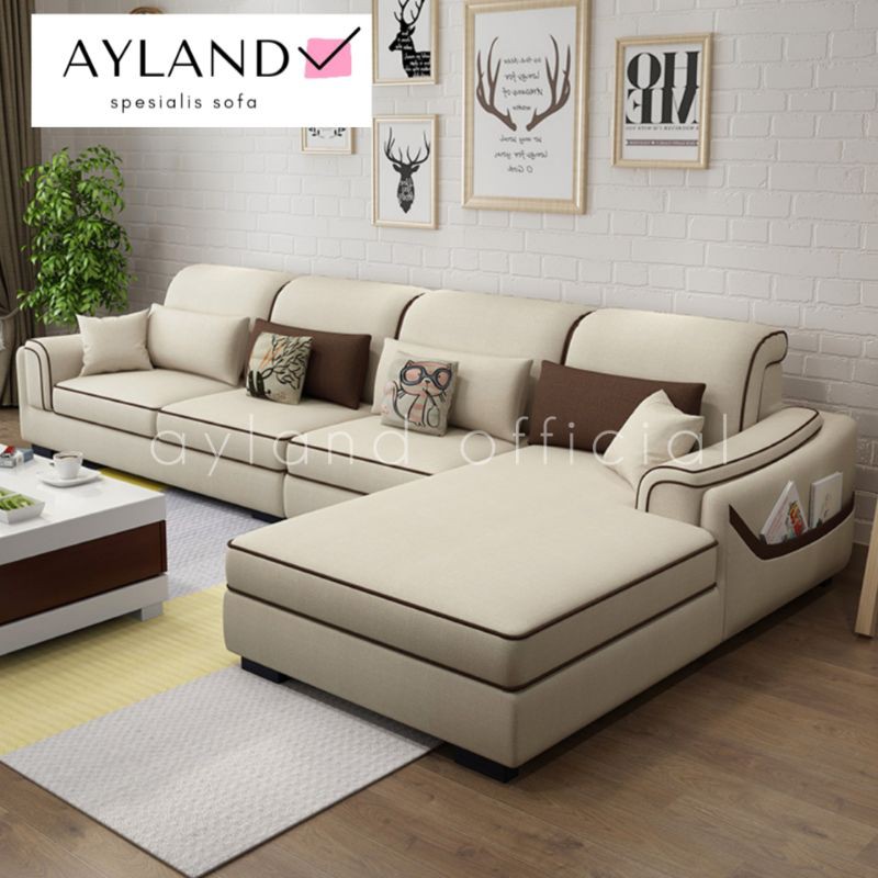 Sofa Leter L Desain Minimalis Ruang Tamu Empuk | Lazada Indonesia