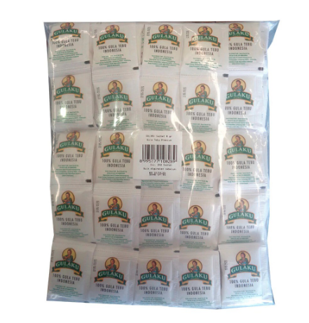 [1pack isi 250pcs] Gulaku Sachet 8gr Gula Pasir Tebu Murni | Lazada ...